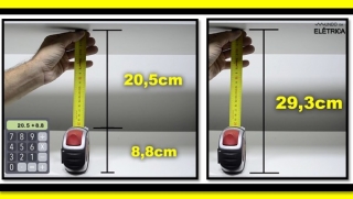 Medida interna com a trena, problema resolvido! - Mundo da Elétrica