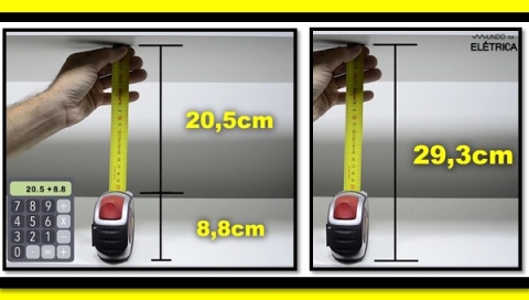 Medida interna com a trena, problema resolvido! - Mundo da Elétrica